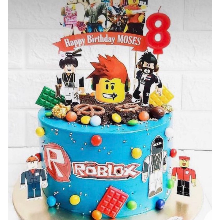 personalized roblox cake topper theme birthday | Shopee Philippines