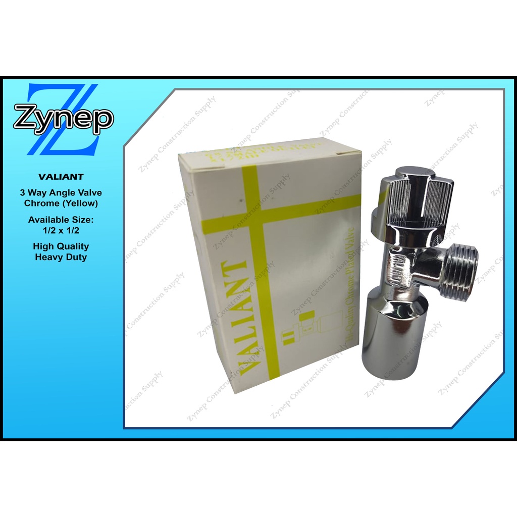 K-486 3 WAY ANGLE VALVE VALIANT 1/2 X1/2 ( YELLOW) | Shopee Philippines