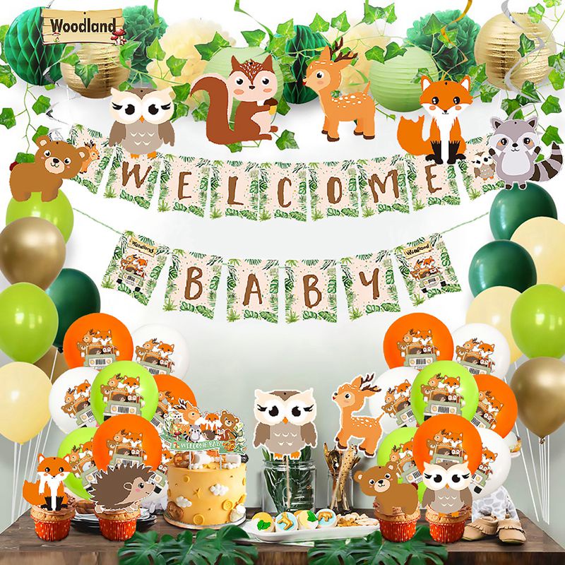 Woodland Animal Party Supplies Decorations Birthday Decor Banners Party ...