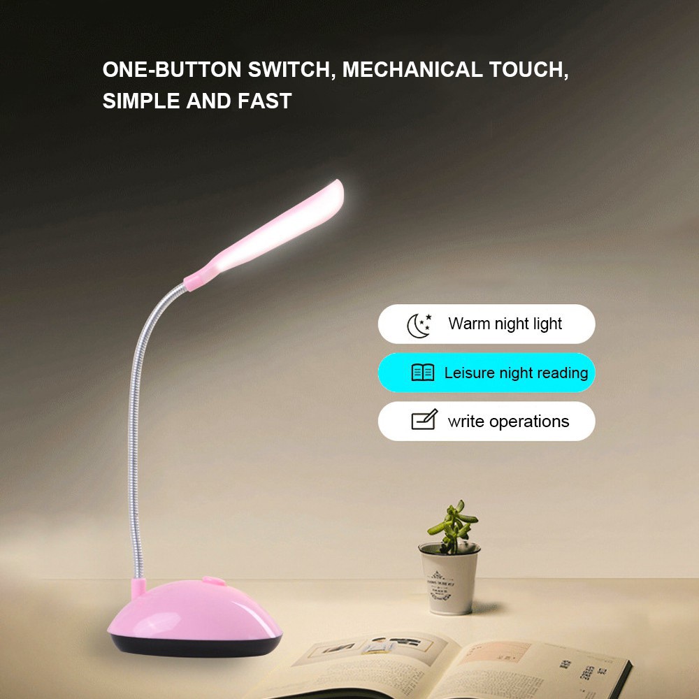 Desk Lamp Mini LED Portable Table Lamp Flexible Reading Desk Light ...