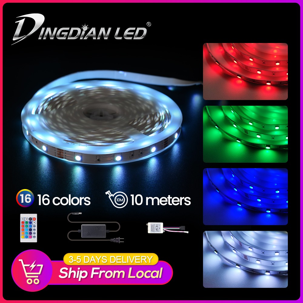 DingDian LED 220V LED Strip Lights 5M 10M LED Light for Room 16Colors ...