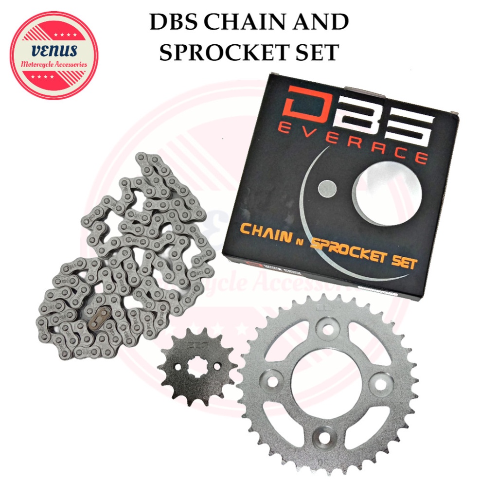 Venus Motorcycle DBS Xrm/Wave Chain and Sprocket Set 34T 36T 38T ...
