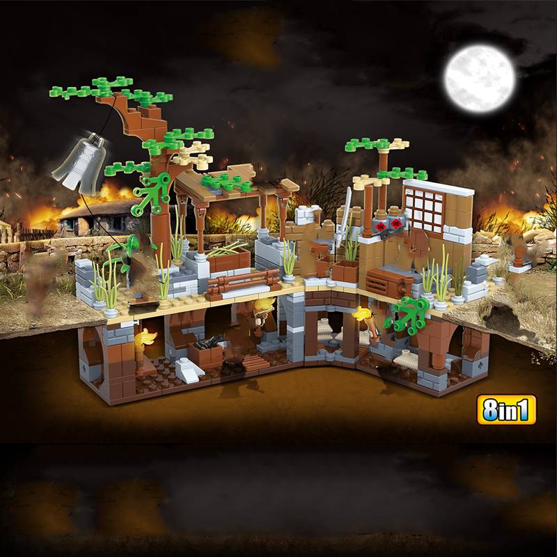 Military series World War Tunnel Warfare Military Build Scene Weapon ...
