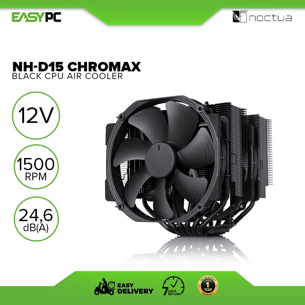 Noctua NH-D15 Chromax Black CPU Air Cooler, Support Intel LGA2066, LGA2011-0 & LGA2011-3 ...
