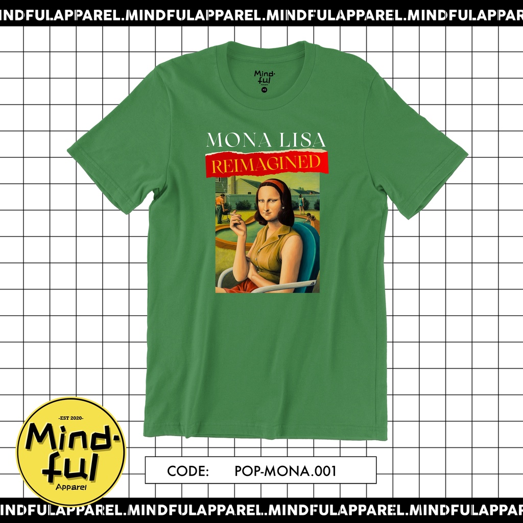 POP CULTURE MONA LISA GRAPHIC TEES | MINDFUL APPAREL TSHIRT | Shopee ...