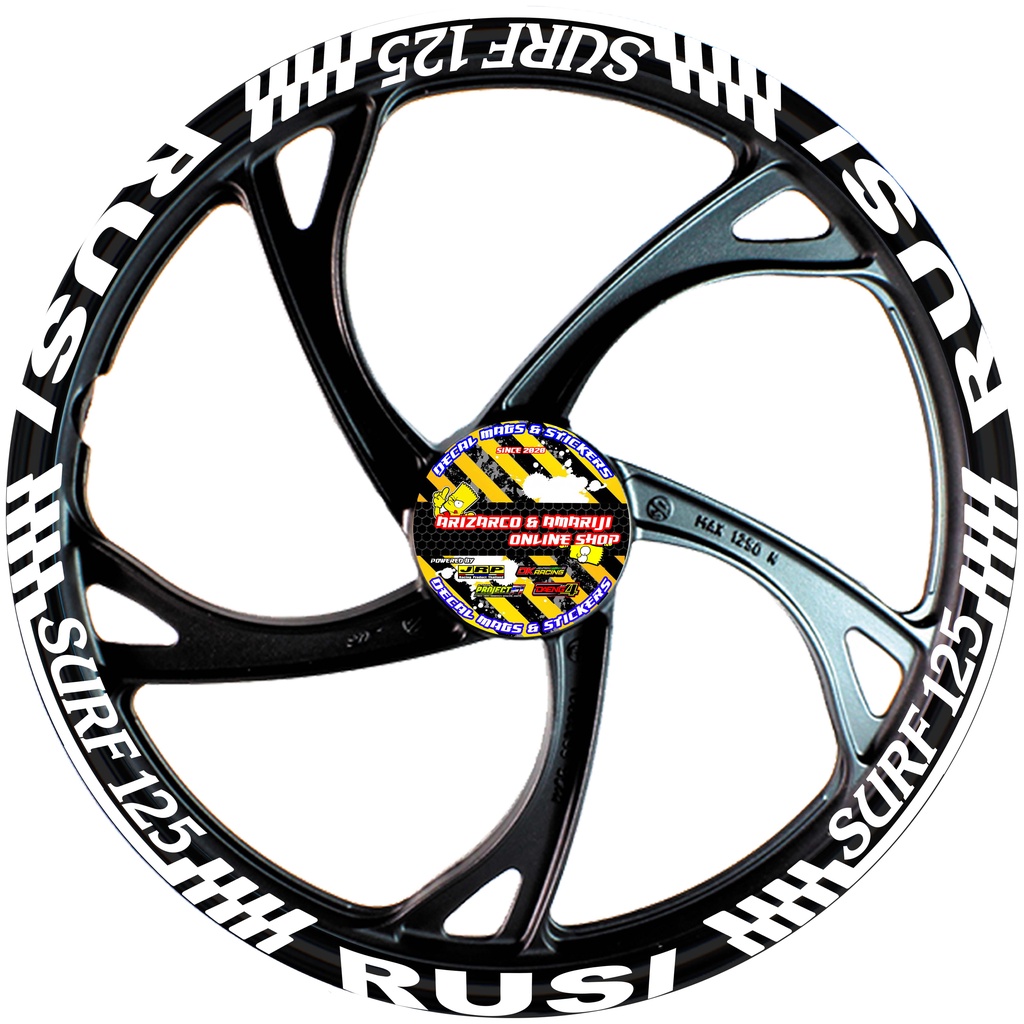 RUSI SURF 125 RACING DECAL MAG STICKER GOOD FOR 2 MAGS | Shopee Philippines