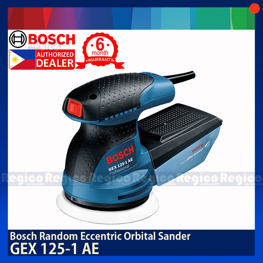 BOSCH GEX 125-1 AE Random Eccentric Orbital Sander Bosch Blue Line Regico Hardware | Shopee ...