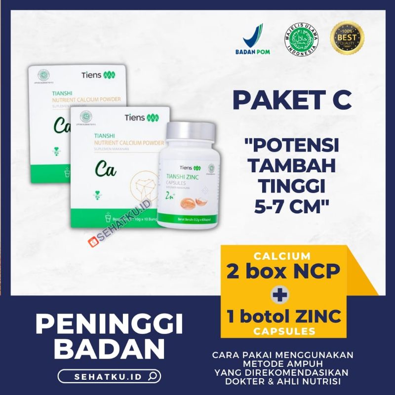 2 BOX CALCIUM NCP + 1 BOTTLE ZINC HEIGHT INCREASING PACKAGE C TIENS HELP INCREASE HEIGHT FOR ...