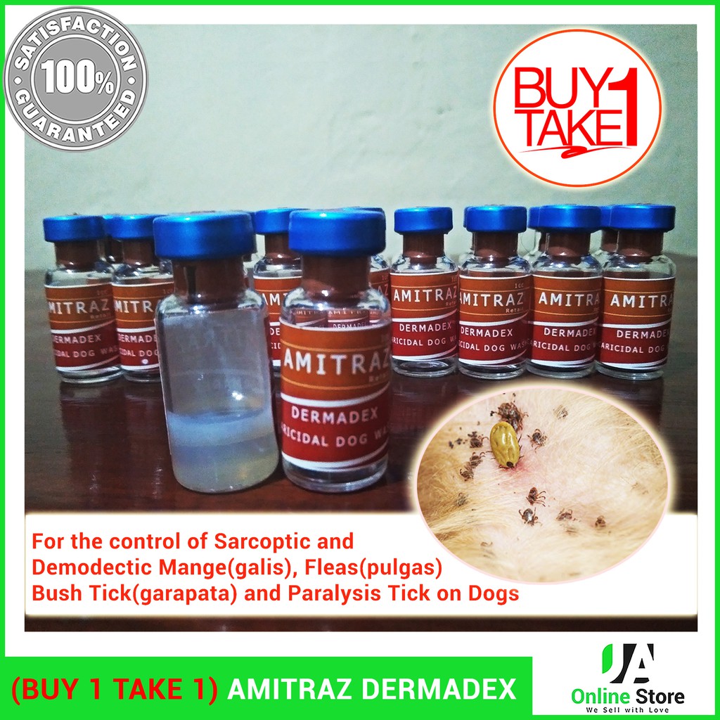 Buy1 Take1 Amitraz Dermadex Acaricidal Dog Wash (1cc/ml) with FREE ...