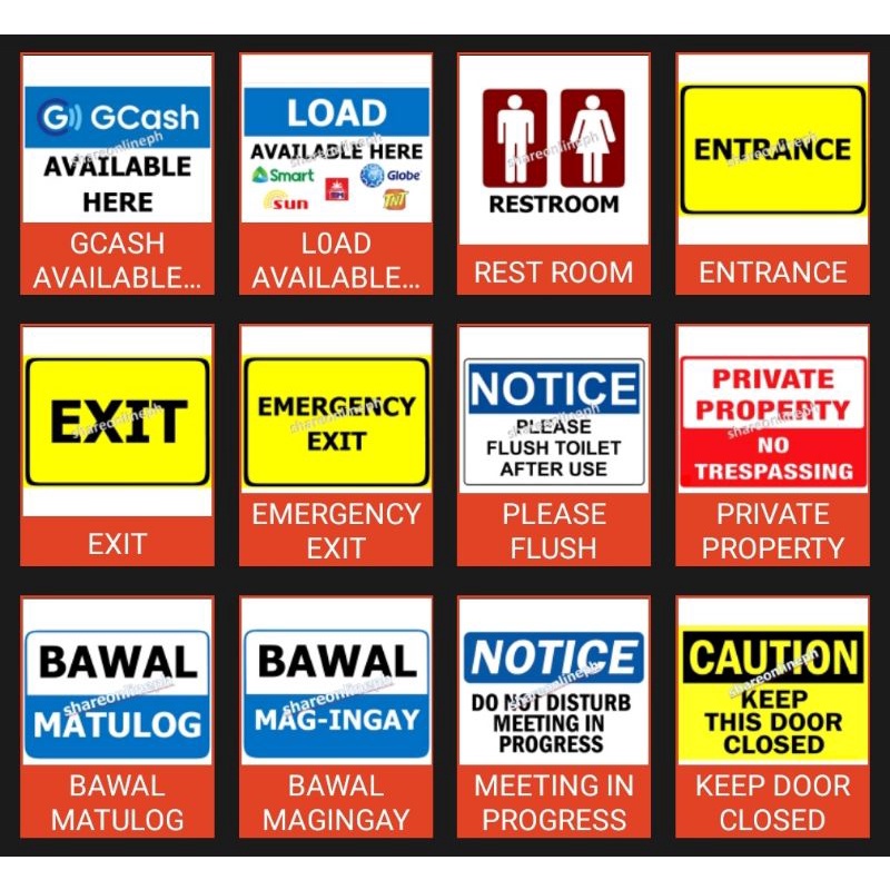 Customized Signages Request Personalized Laminated Signage | Shopee ...