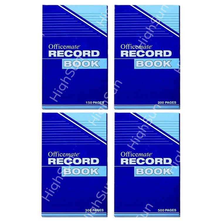 HS Officemate Record Notebook 150/200/300/500 Pages | Shopee Philippines