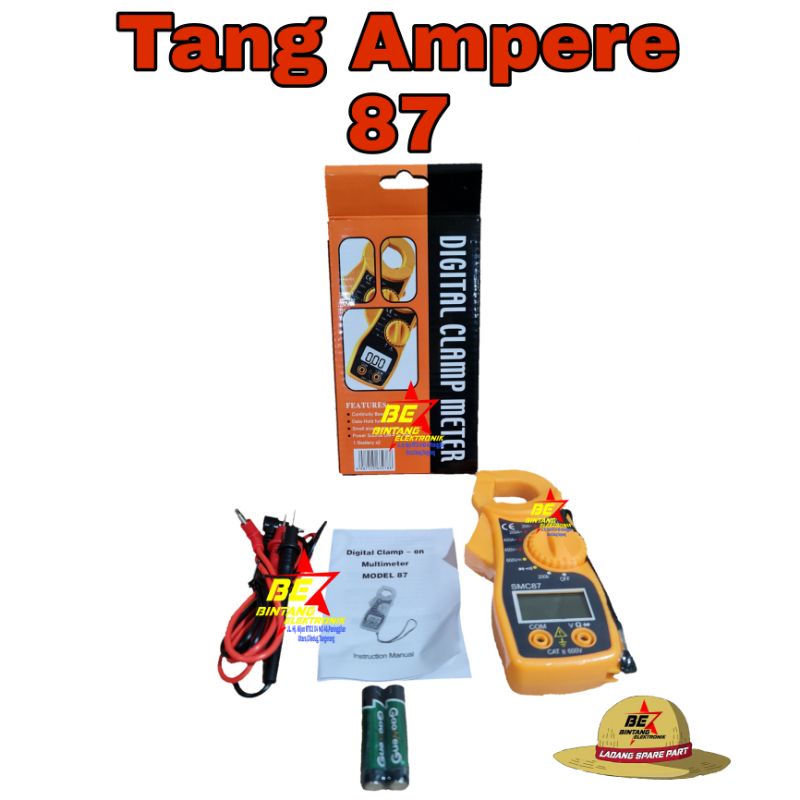 87 Ampere Pliers Digital Clamp meter Multi meter Amper Tester Cable ...
