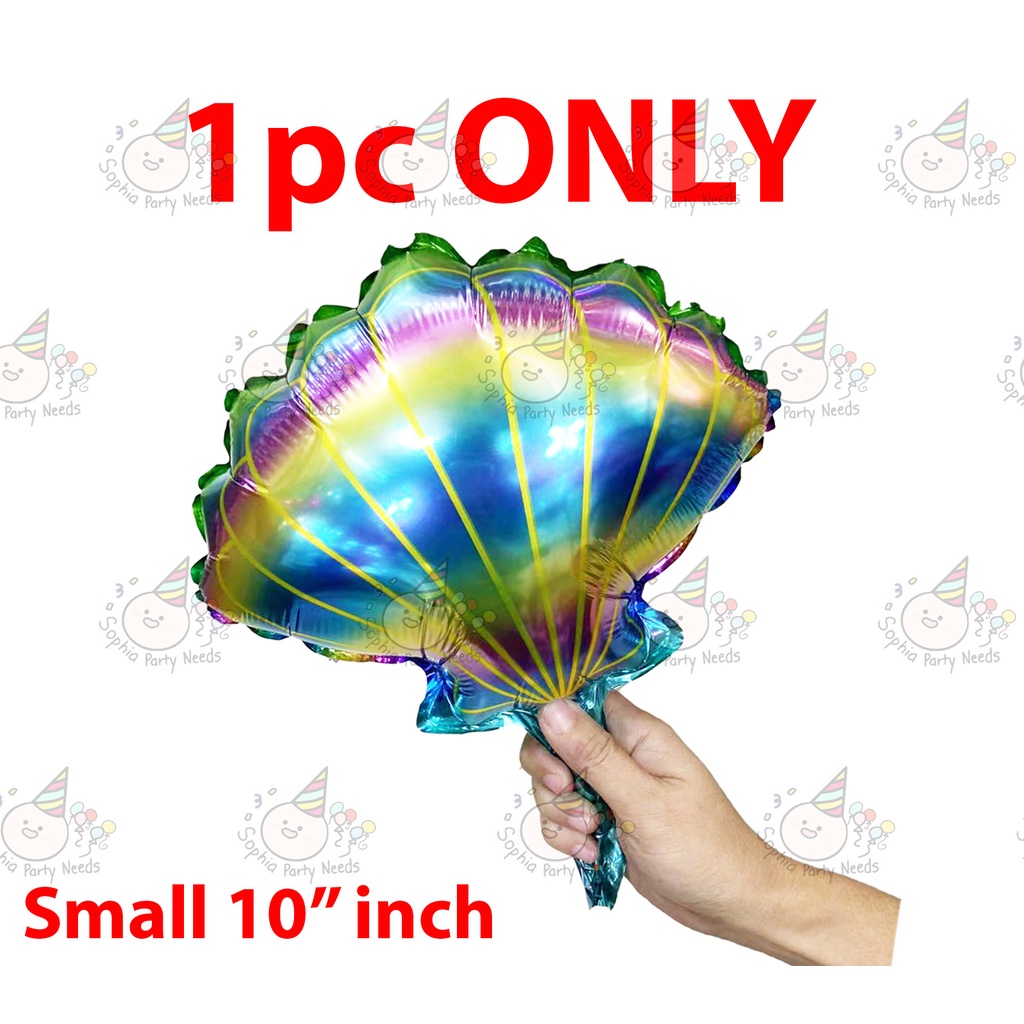 10" MINI Sea Shell Foil Balloon for Under the sea Mermaid Baby Shark ...