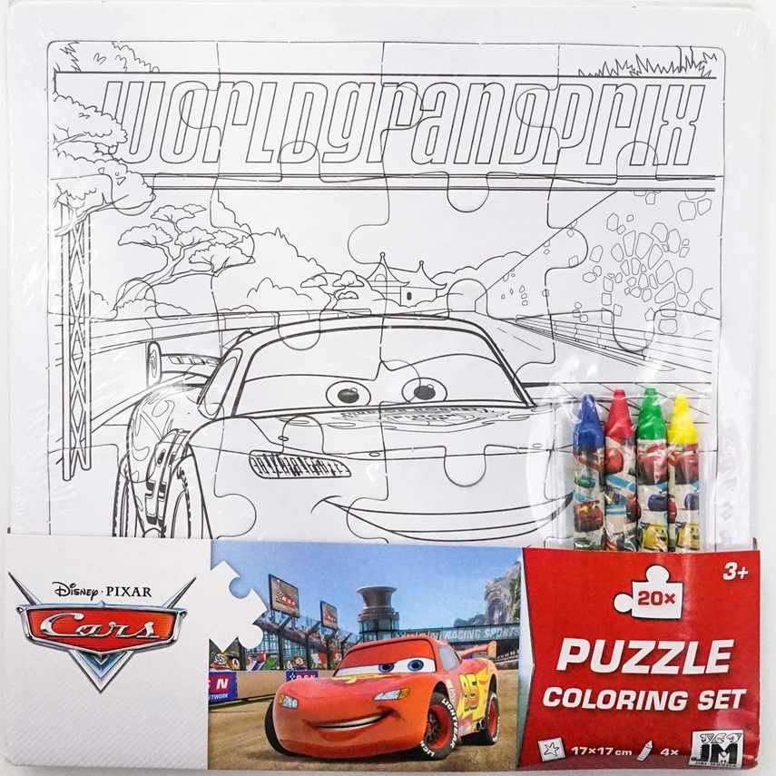 Puzzle Coloring Set w/ crayon art colouring Disney Star Wars Cars Pj ...