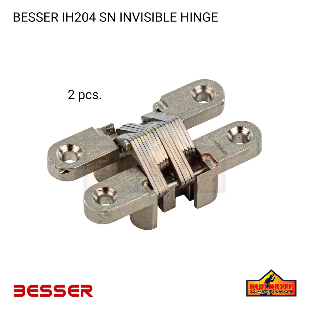 BESSER IH204.SN 2pcs 60 x 13mm Satin Nickel Zinc Alloy Steel Nylon ...