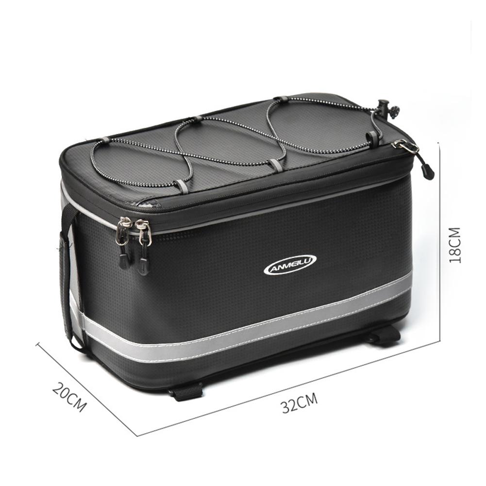 ANMEILU 12 Inch Motorcycle Rear Seat Bag Bicycle Bag Waterproof Rack ...