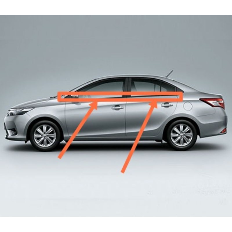 TOYOTA VIOS VIOS 2013-2018 NCP150 DOOR GLASS OUTER MOULDING (BLACK ...
