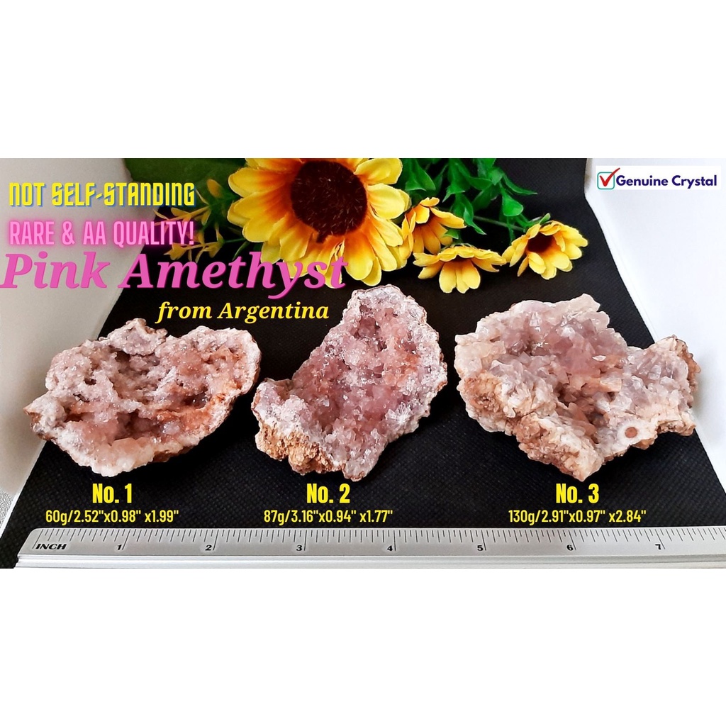 RARE! Pink Amethyst Natural Geode/Clusters from Argentina (NOT Self ...