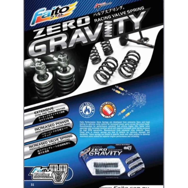 Faito Racing Valve Spring Zero Gravity Ex5 / Lc135 / Wave125 / Wave 110 ...
