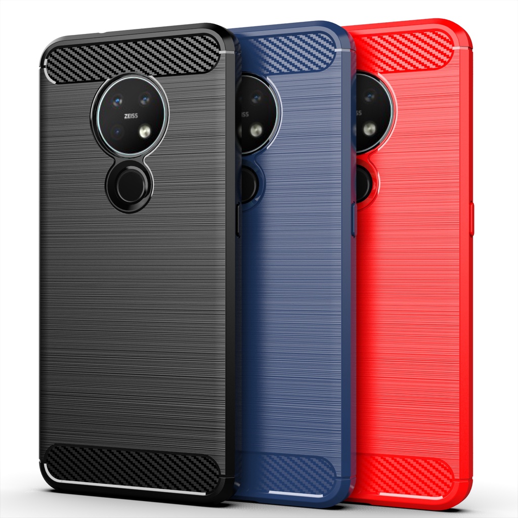 Nokia 7.2 6.2 4.2 3.2 2.2 Ultra Slim Brushed Texture Shockproof Soft ...