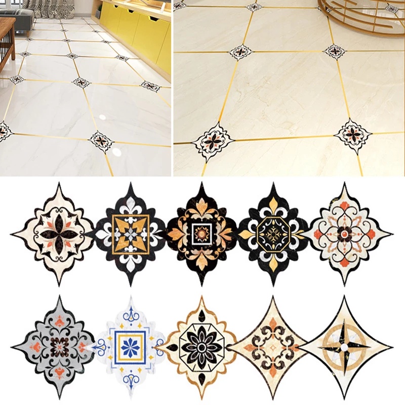 36 Pcs/set Self Adhesive PVC Tile Stickers Waterproof Wear Art Diagonal ...