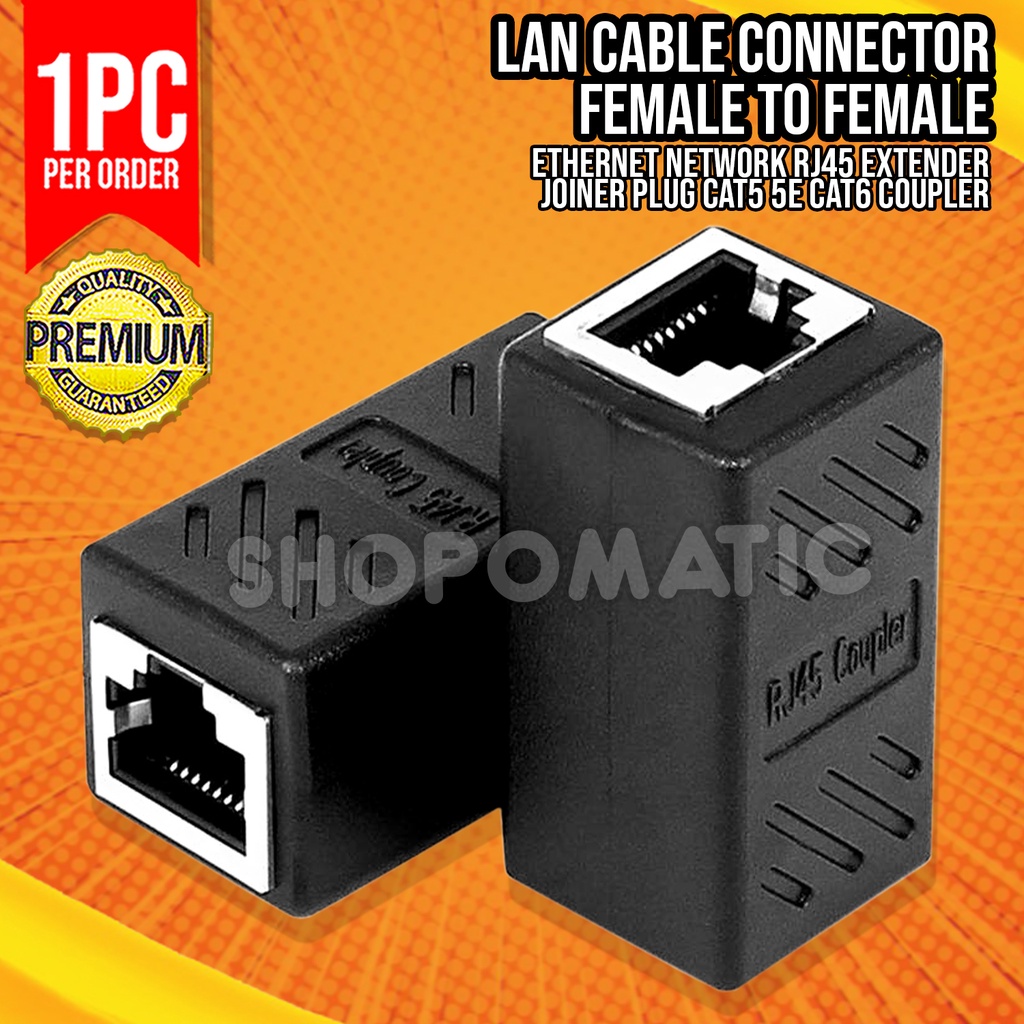 🟧RJ45 Female to Female Lan Connector Ethernet Network Cable Extension ...