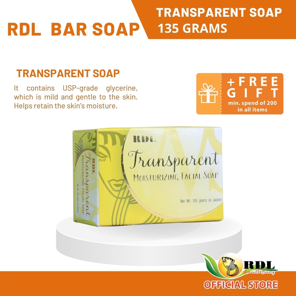 RDL Transparent Facial Soap 135g | Shopee Philippines