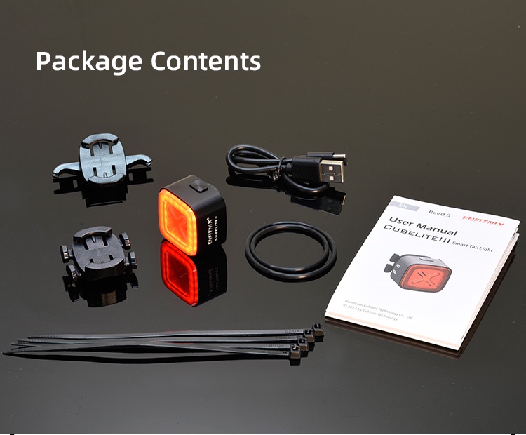 Enfitnix Cubelite III Bicycle Flashlight Bike Rear Smart Taillight ...