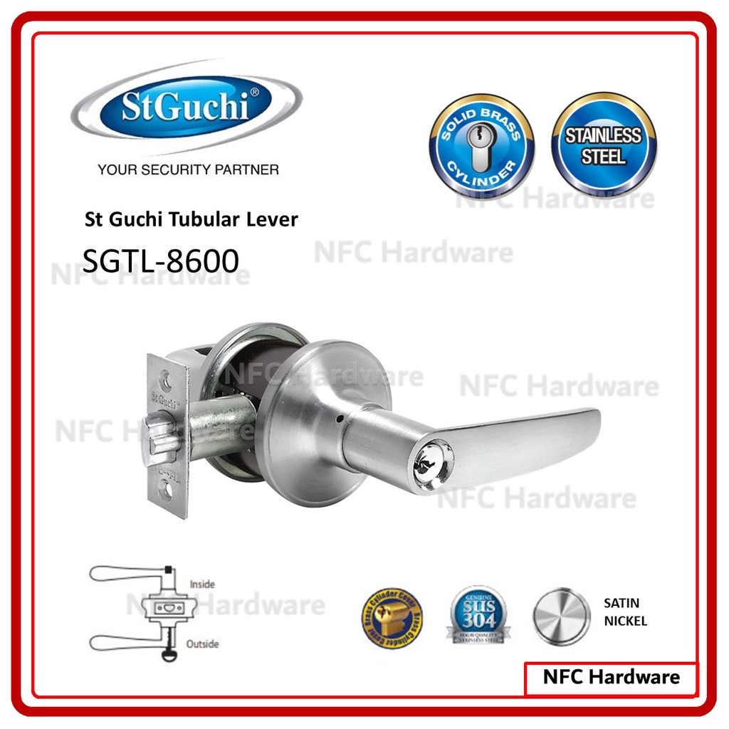 ST GUCHI SGTL 8600 / SGTL 8900 Tubular Lever Lock | Shopee Philippines