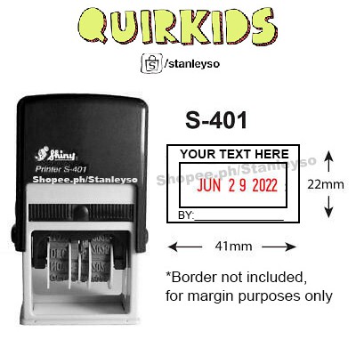 Customized Dater Stamp Shiny S401 Self Inking | Shopee Philippines