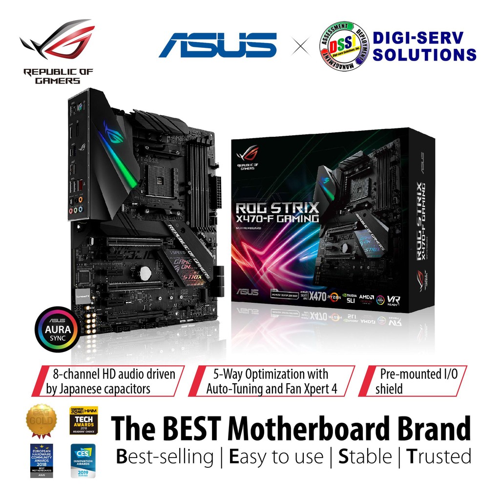 Asus ROG STRIX X470-F GAMING AMD X470 ATX Gaming motherboard with M.2 ...