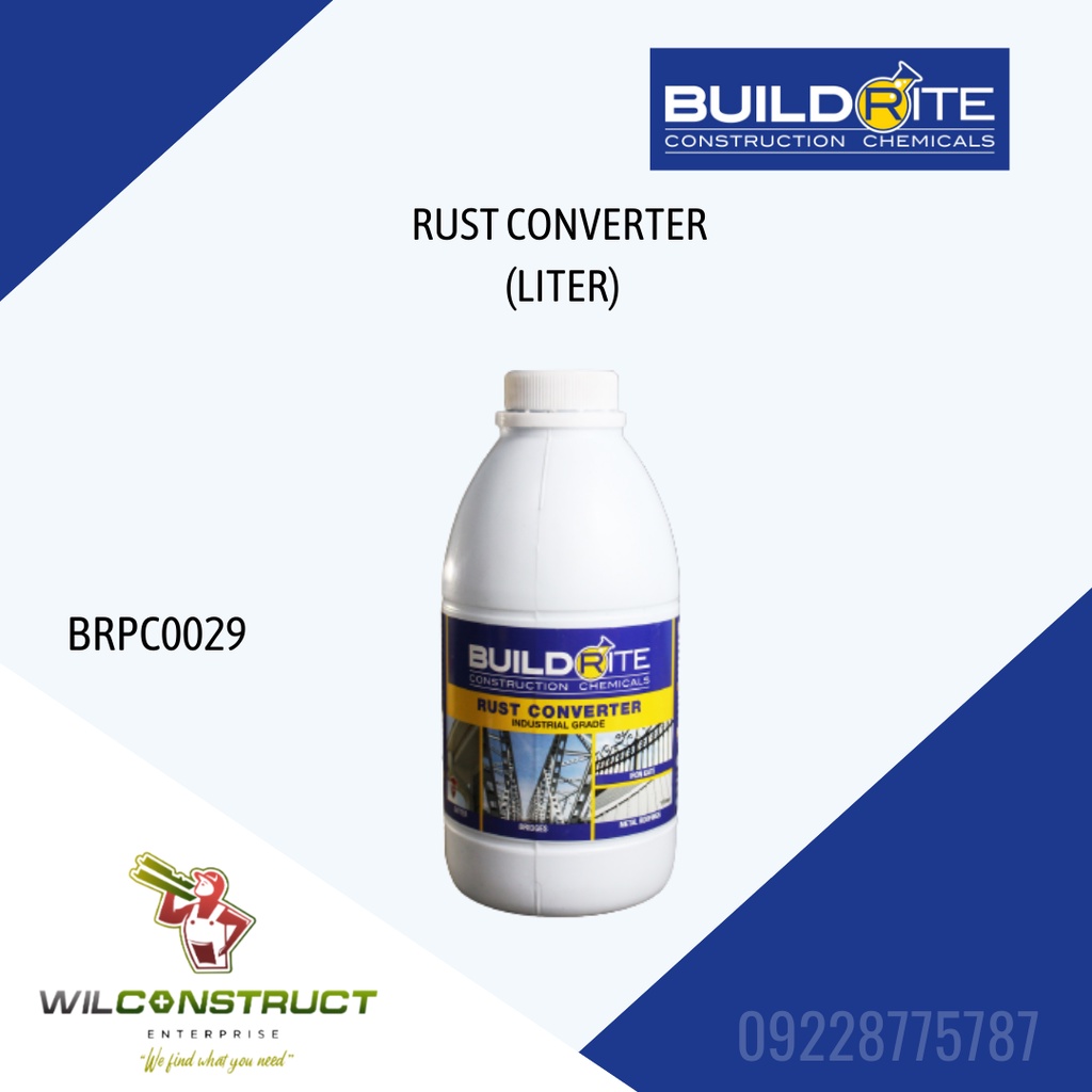 BUILDRITE RUST CONVERTER(1L)CONVERT RUST INTO PROTECTIVE CHEMICAL ...