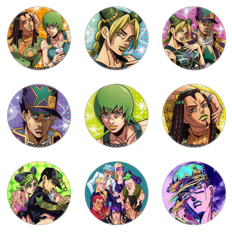 Panda JOJO's Bizarre Adventure Golden Wind Giorno Bruno Pin Button ...