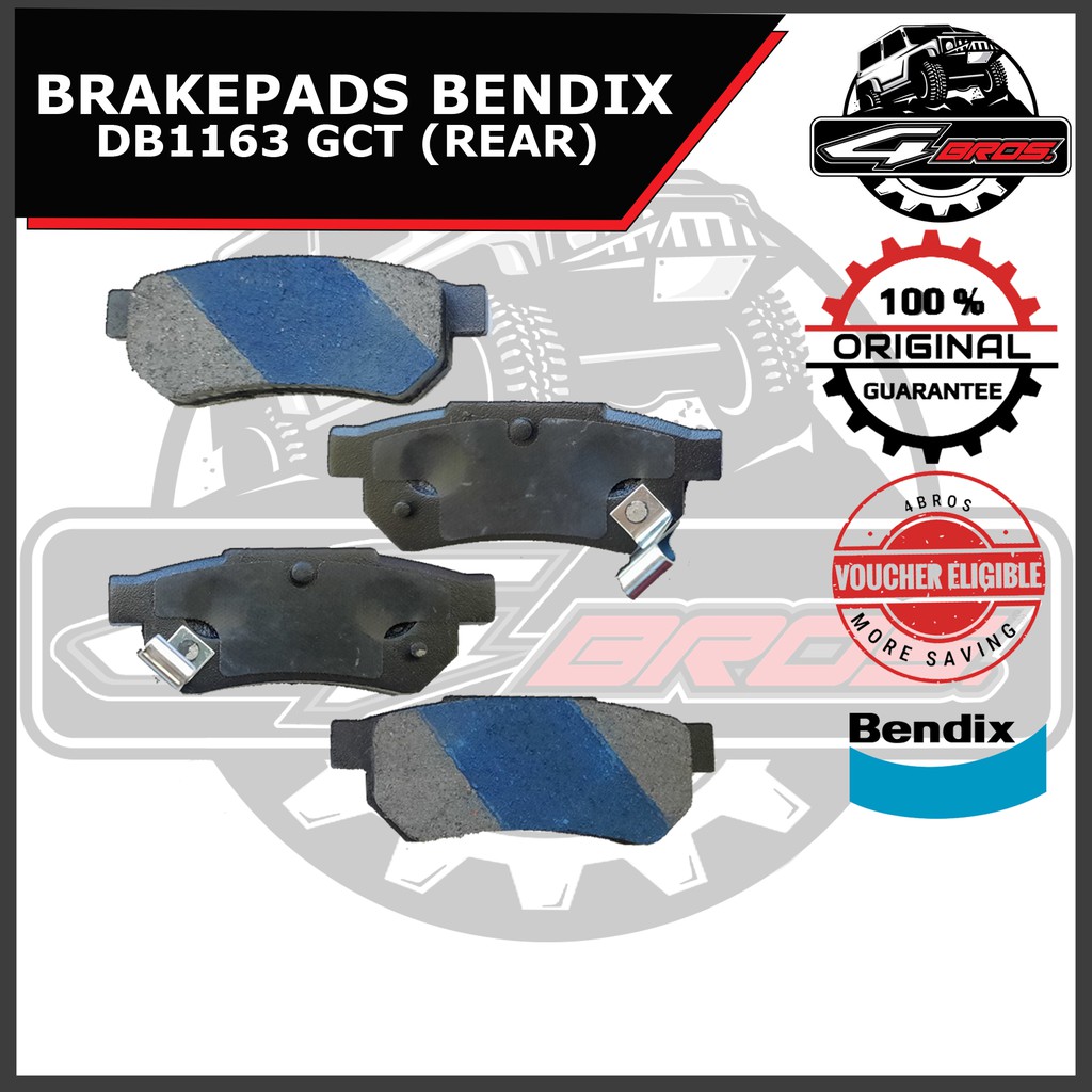 BRAKE PADS BENDIX DB1163 GCT For CIVIC SIR, CITY TYPE-Z (1999-2001 ...