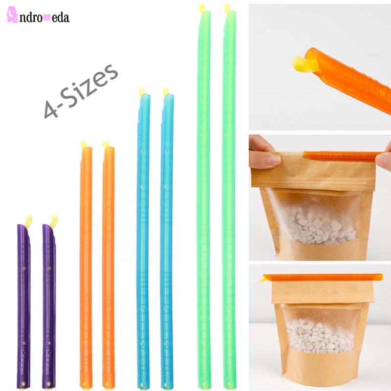 Multi-Length Plastic Bag Sealing Clip Rod Reusable Food Snacks Seal ...