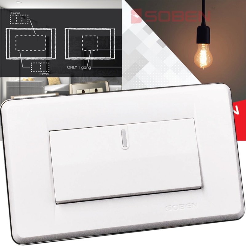 (TH) Lengthened Plastic Mask Panel 1 Socket Switch Plug lan Cable Tv ...