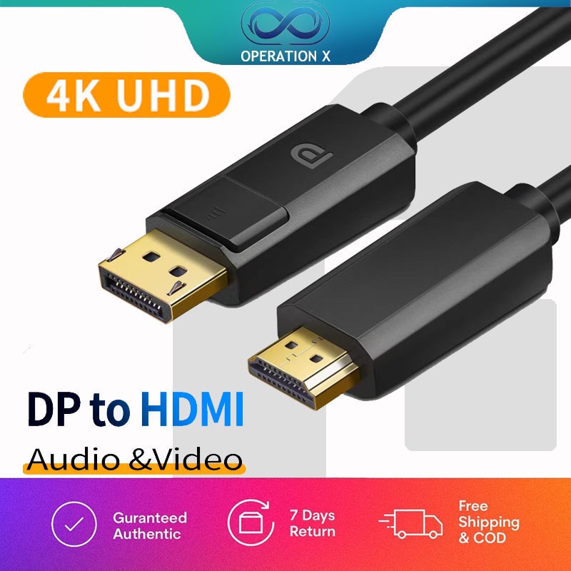 4K DP to HDMI Cable 4K HDMI DP Cable Display Port to HDMI Cable 1080P ...