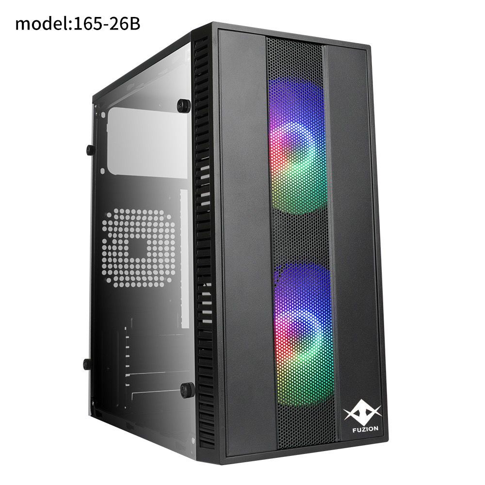 Fuzion 165-26B Mini Gaming Case With Power Supply - ATX-700W-500 (USB 3 ...