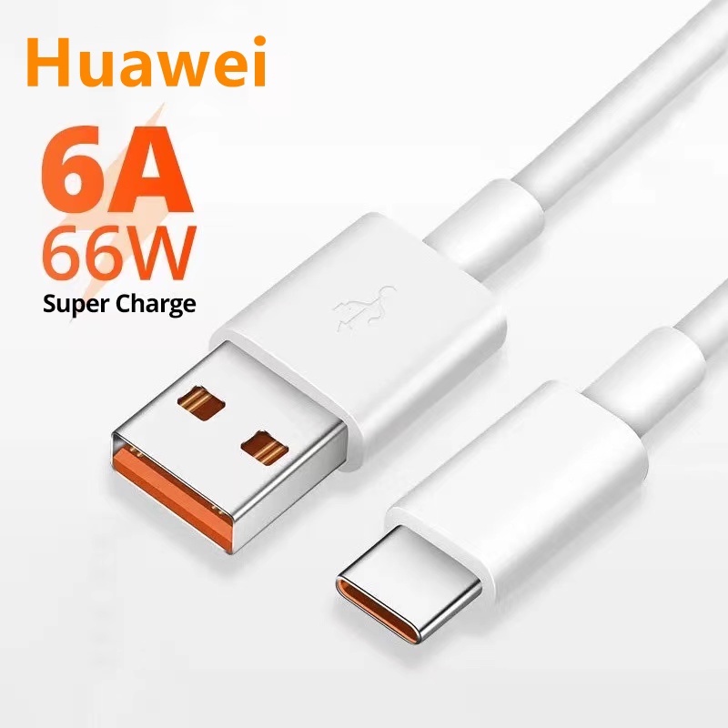 Huawei 6A Cable USB Type C 66W Super Fast Charger Charging Data Cord Quick Charger Cable ...