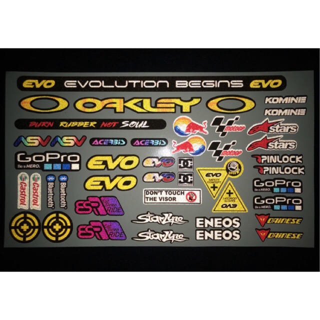 (EVO) Helmet Lens Visor Decals | Shopee Philippines