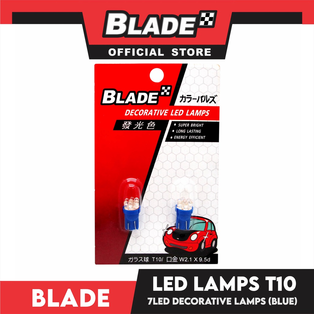 Blade Decorative LED Lamps (Set of 2) T10-7LED 12V (Blue) | Shopee ...