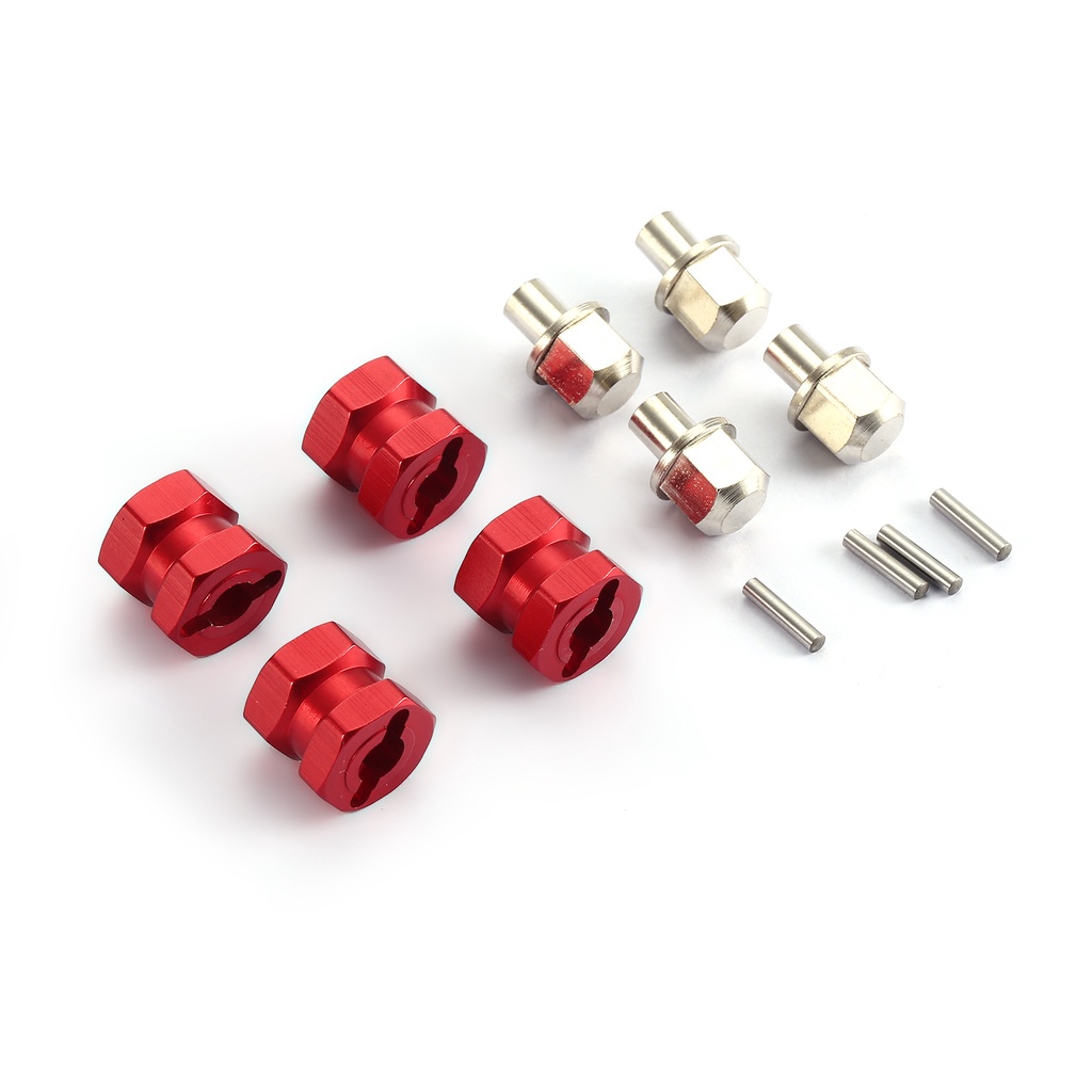 4pcs Aluminum 12mm Hex Wheel Hub Drive Adaptor 12/15/17/20/25MM Extension Combiner Coupler for 1 ...