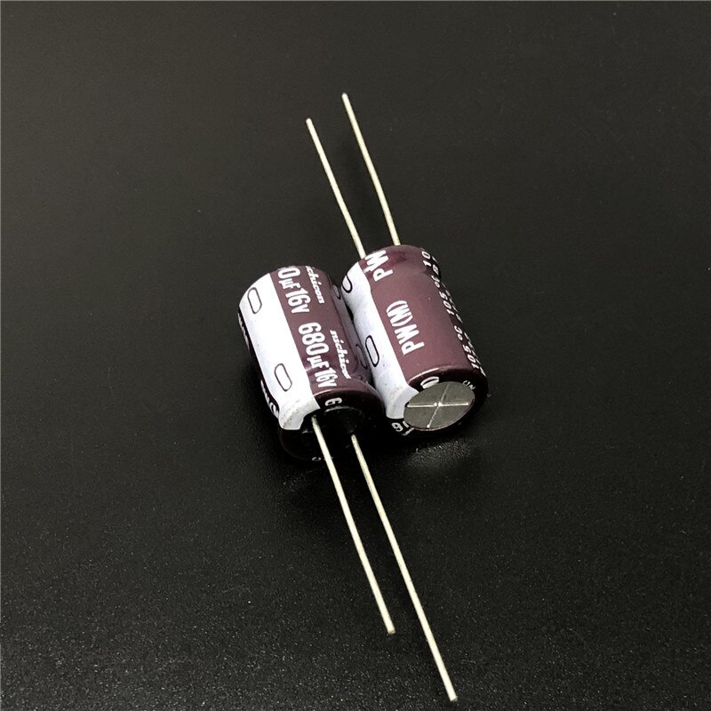 10pcs 680uF 16V NICHICON PW Series 10x16mm Low Impedance Long Life ...