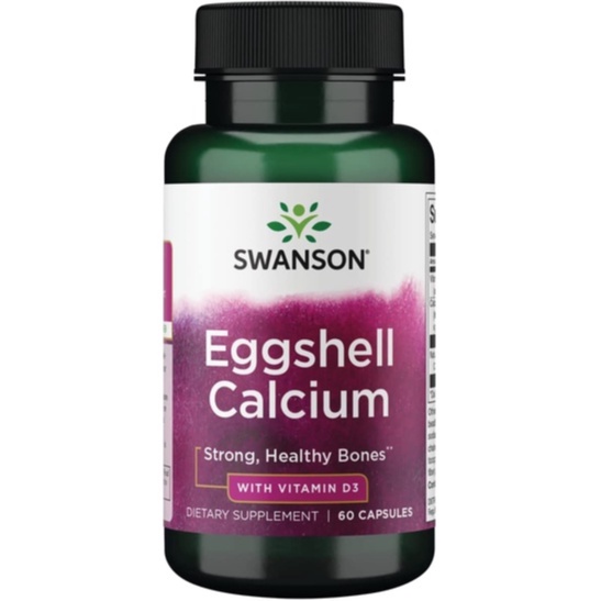 Swanson Eggshell Calcium With Vitamin D-3 60 Caps Bone Health | Shopee ...