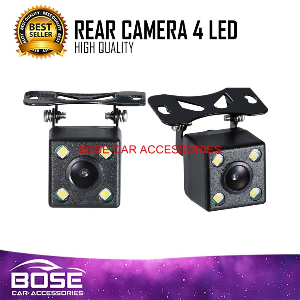 Waterproof Car Rear Camera with 4 LED Lights Reverse Backup Rear View ...