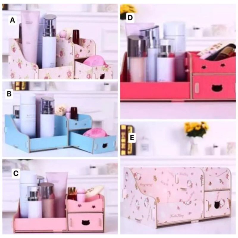 Vanity table DIY organizer-Foldable organizer- 21x17x12cm | Shopee ...