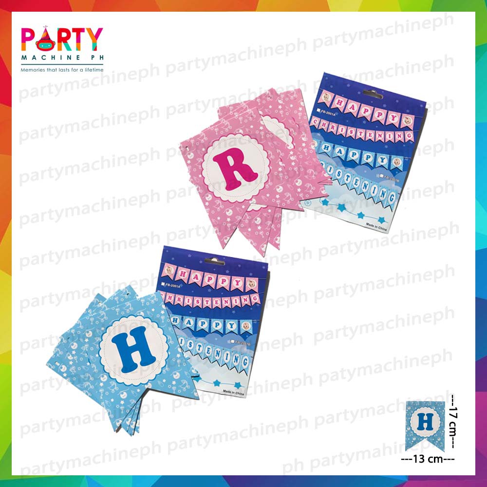 Happy Christening baby Letter Banner Design 2 / Christening banner ...