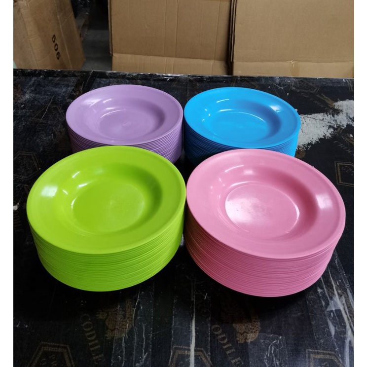 #752 (MAKAPAL) Plastic Round Plate (12PCS./Dozen) | Shopee Philippines