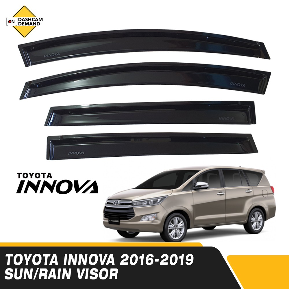 Toyota Innova 2016-2019 Car Window Sun Vent Visor Rain Guards Sun/ Rain ...