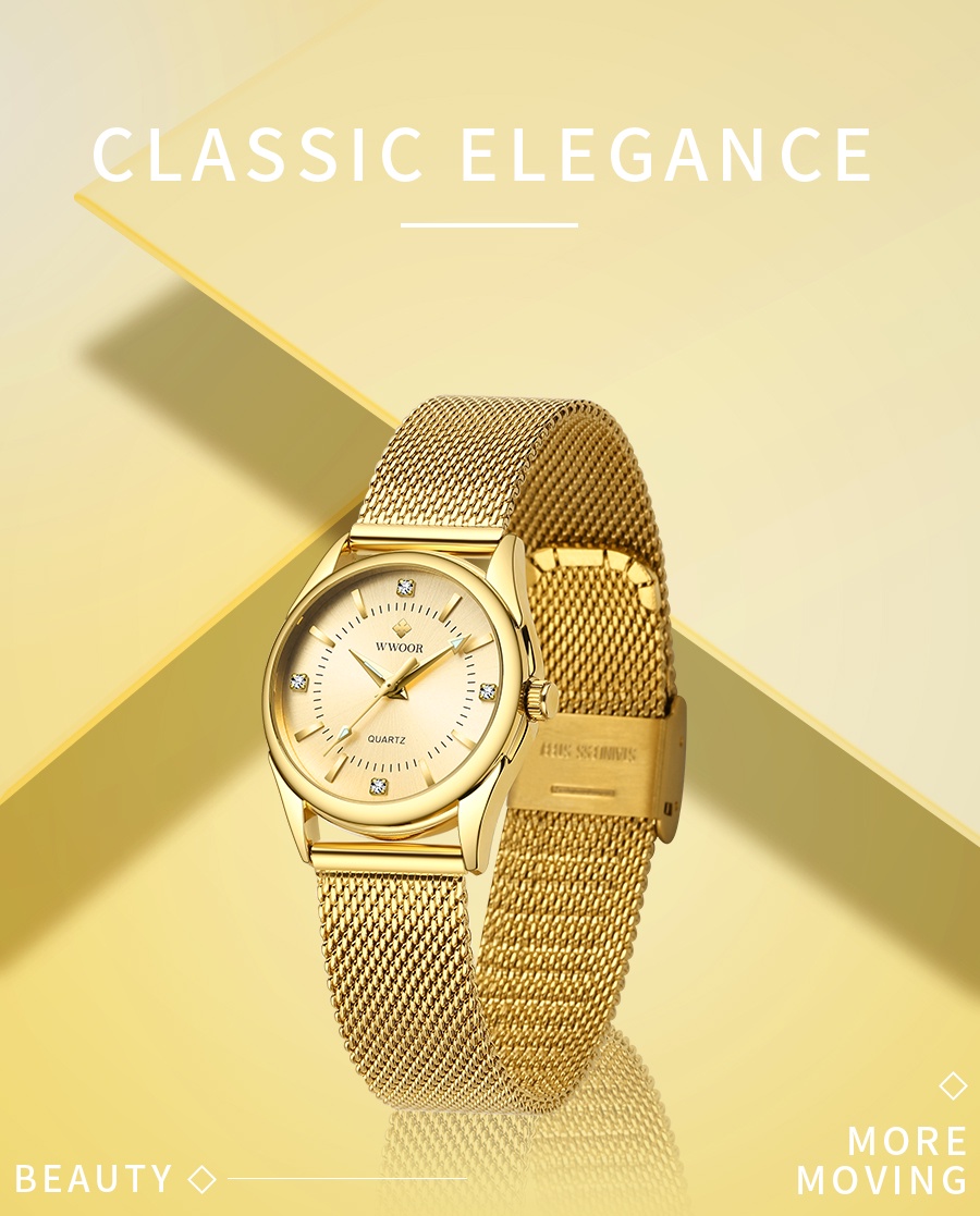 Wwoor Women Watches Waterproof Quartz Analog Clock Business Female ...